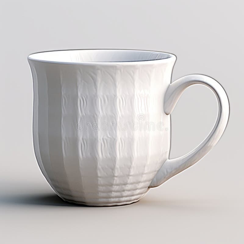 Emphasizing Texture: Vray Tiff Image of a Mug Stock Illustration ...