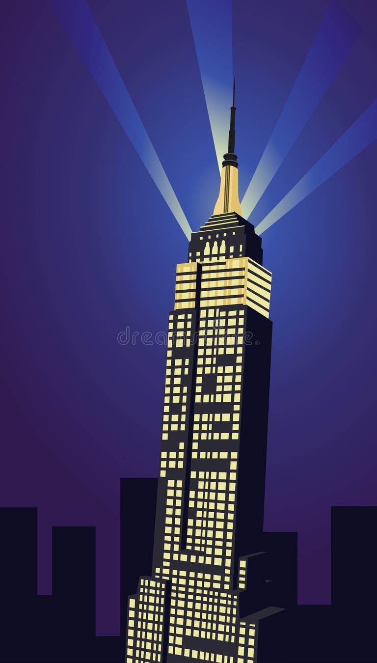 Empire State Building Silhouette Stock Illustrations – 616 Empire State ...