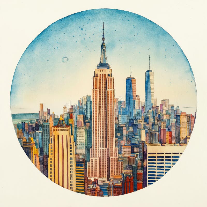 Empire State Building. Empire State Building Hand-drawn Comic ...