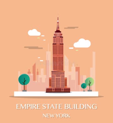 Empire State Building Vector Stock Illustrations – 812 Empire State ...