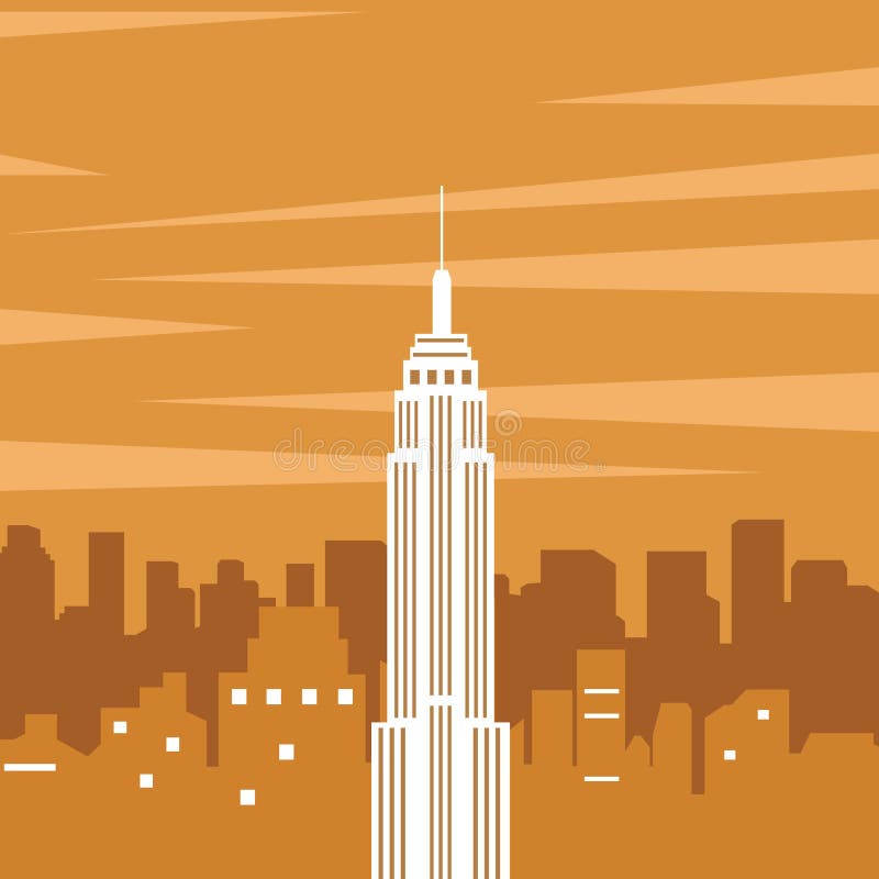 Empire State Building. Vector Illustration Decorative Design Editorial ...