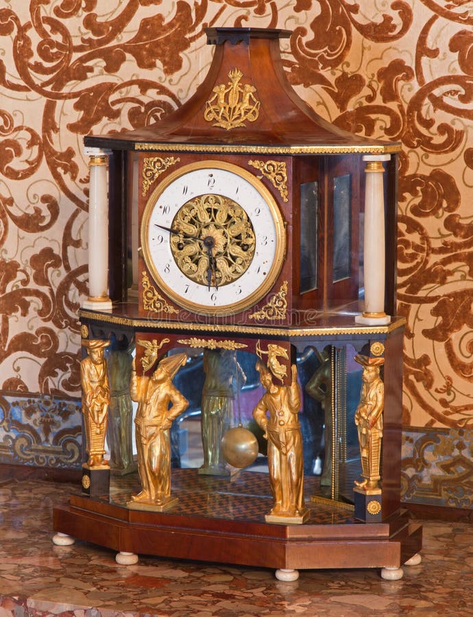 Empire Table Clock from 19. Cent. in Palace Saint Anton Editorial Photo ...