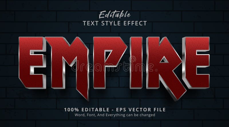 Empire Text on Cinema Gradient Style Effect, Editable Text Effect Stock ...