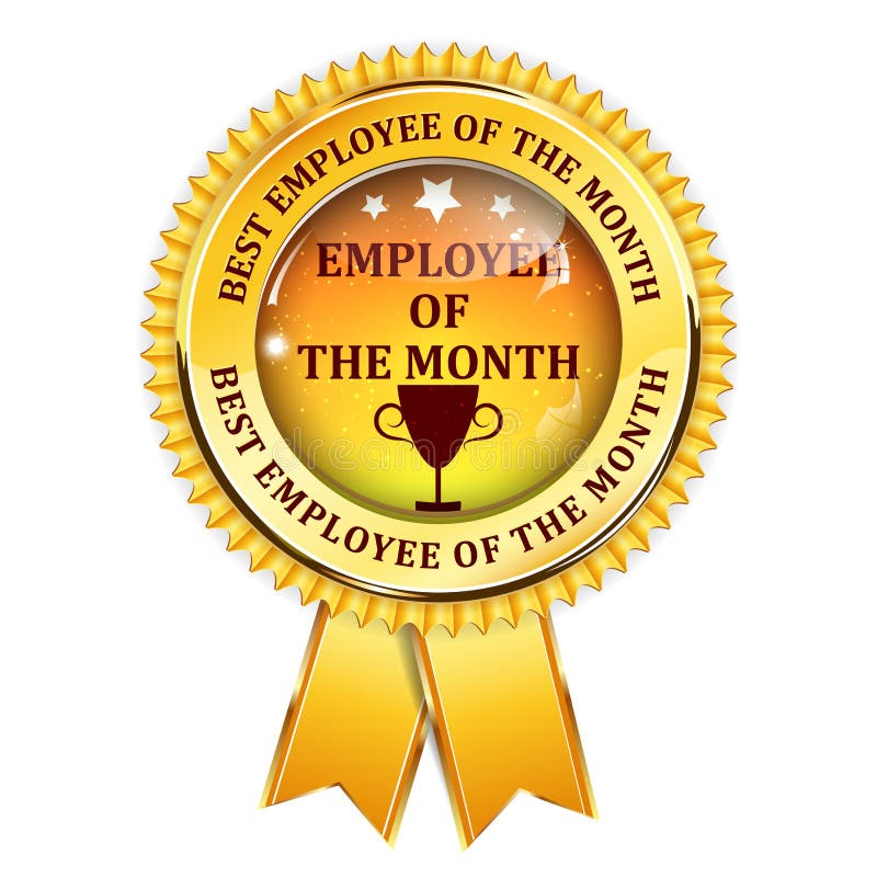 Empleado del mes ilustración del vector. Ilustración de caucho - 83266496