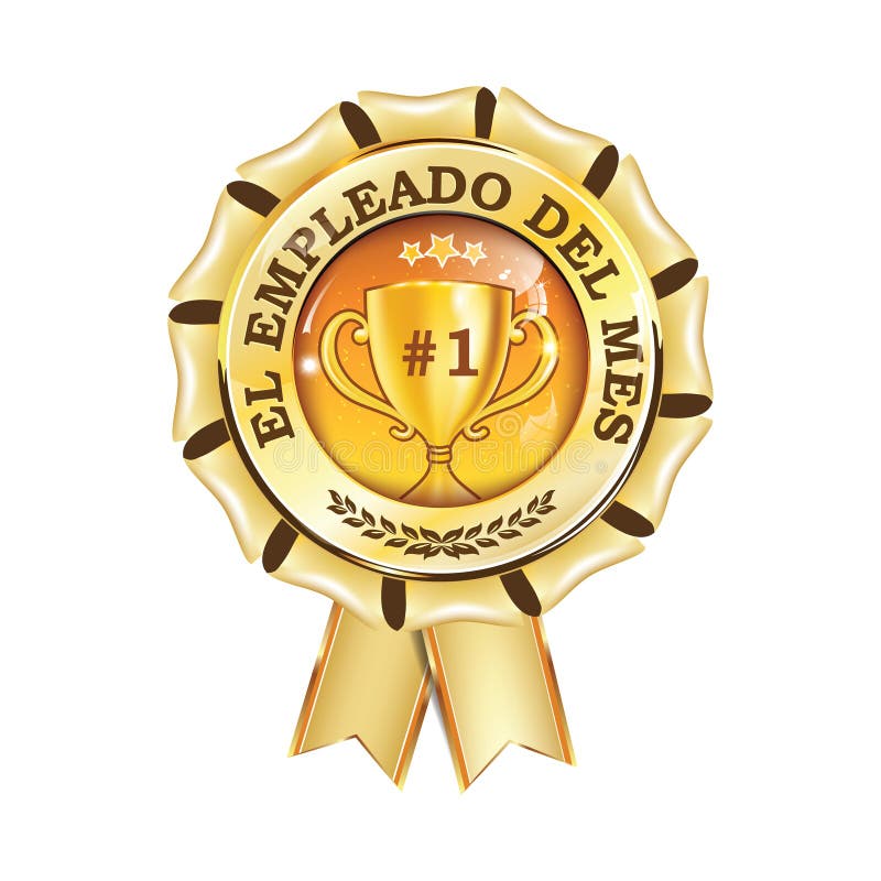 Empleado Del Mes - Cinta Española Ilustración del Vector - Ilustración ...