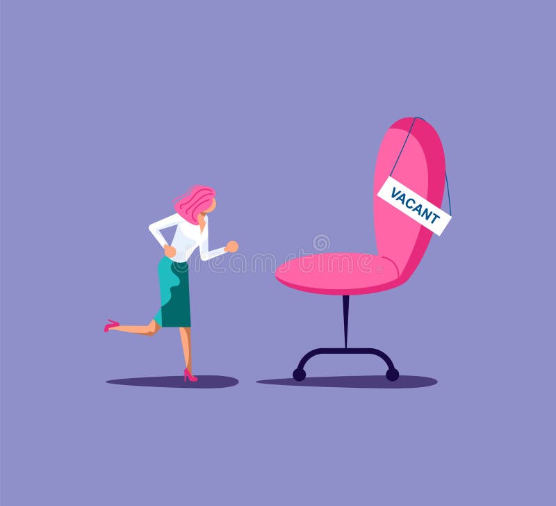 Emploee Run for Vacant Position Stock Vector - Illustration of path ...