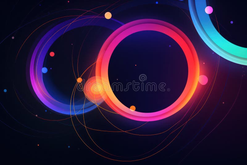 High-Tech Abstraction with Luminous Lines and Swirling Elements in ...