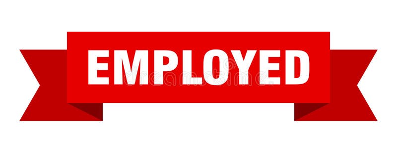 Employed ribbon. stock vector. Illustration of template - 191260776
