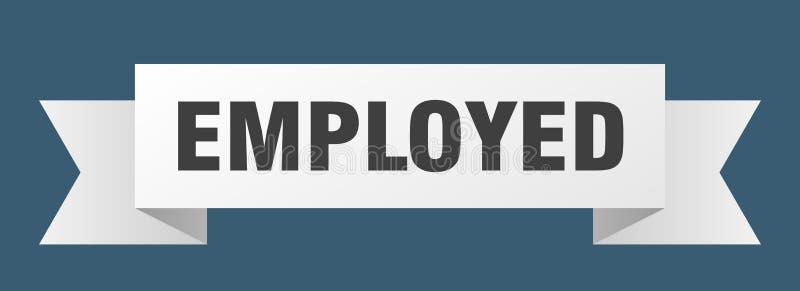 Employed ribbon. stock vector. Illustration of template - 191260776