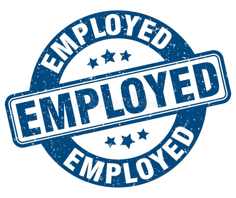 Employed Stamp. Employed Label. Round Grunge Sign Stock Vector ...