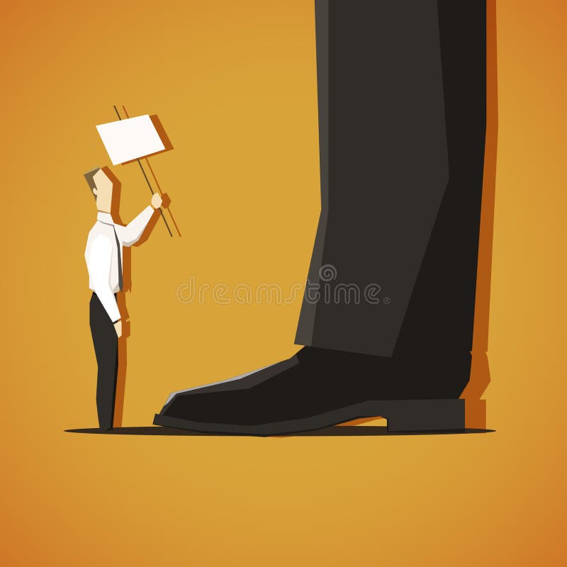 The Employee Asking the Big Employer Stock Vector - Illustration of ...