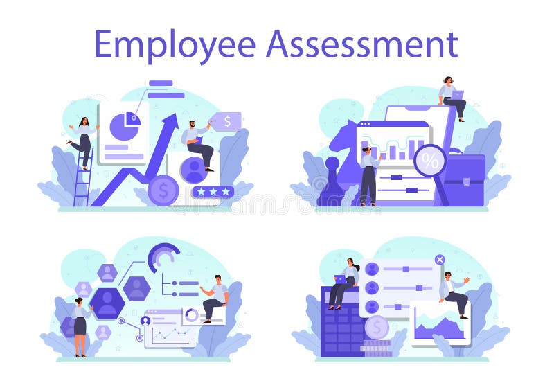Employee Assessment Mobile Application Banner Set. Employee Evaluation ...