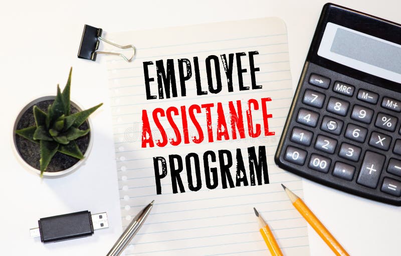 Employee Assistance Program Business Text on the Yellow Card Stock ...