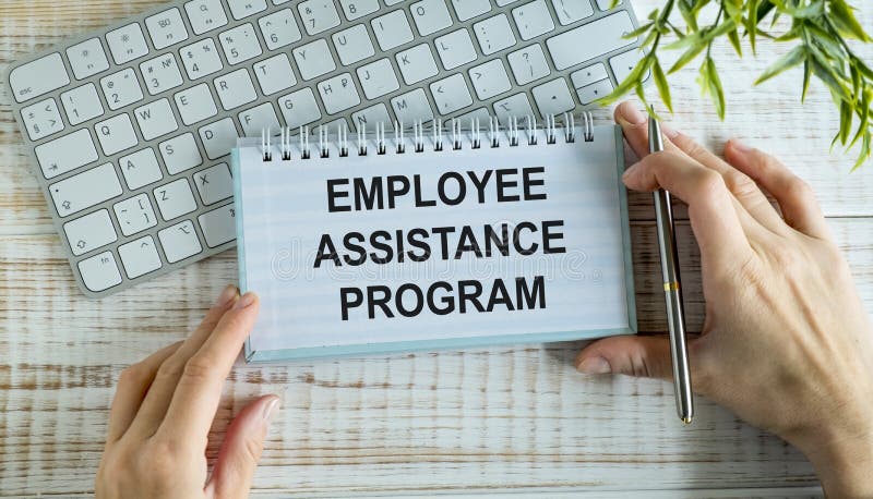 Employee Assistance Program Business Text on the Yellow Card Stock ...