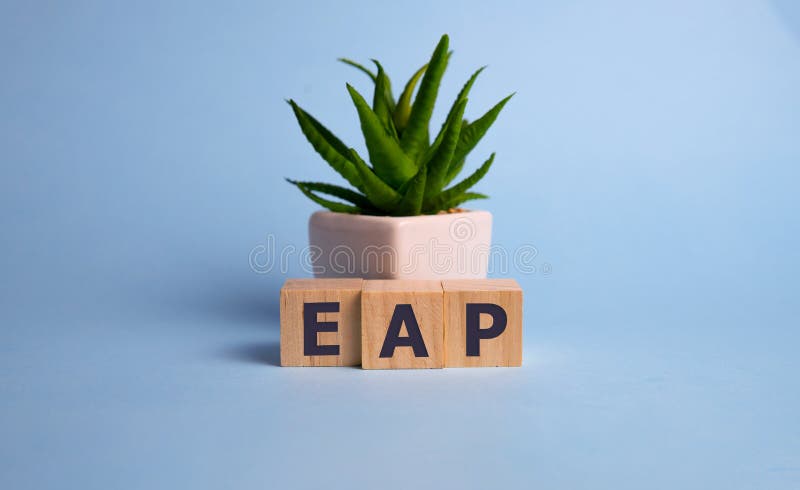 Employee Assistance Program EAP Sign on Wooden Cubes Stock Image ...