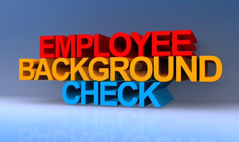 Employee Background Check on Blue Stock Illustration - Illustration of ...