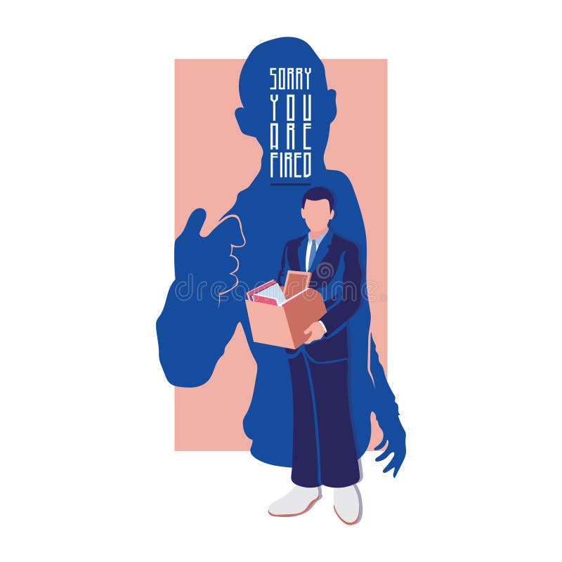 Employee Being Fired. Vector Illustration Decorative Design Stock ...