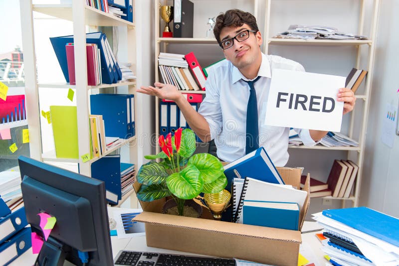 The Employee Being Fired from Work Made Redundant Stock Image - Image ...