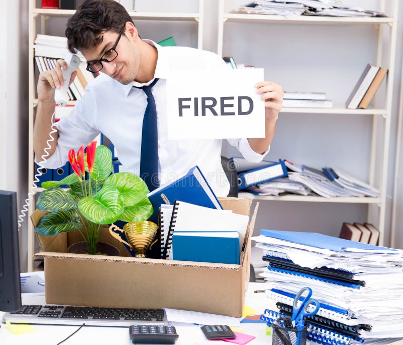 Employee Being Fired from Work Made Redundant Stock Image - Image of ...