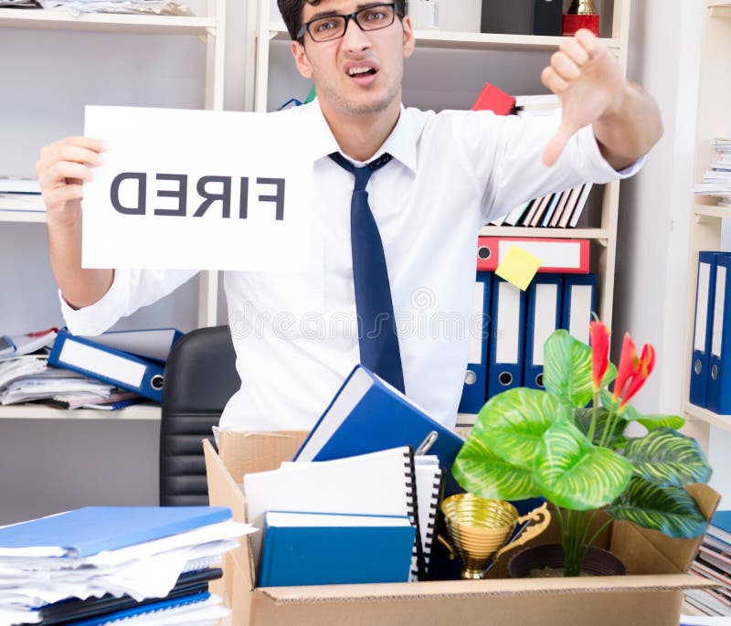 Employee Being Fired from Work Made Redundant Stock Image - Image of ...