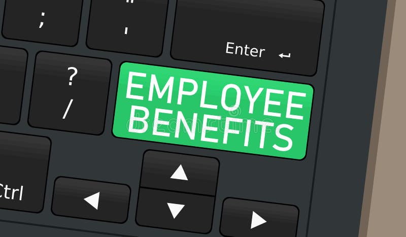 Employee Benefits Button on Keyboard Stock Vector - Illustration of ...