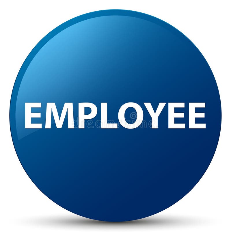 Employee blue round button stock illustration. Illustration of staff ...