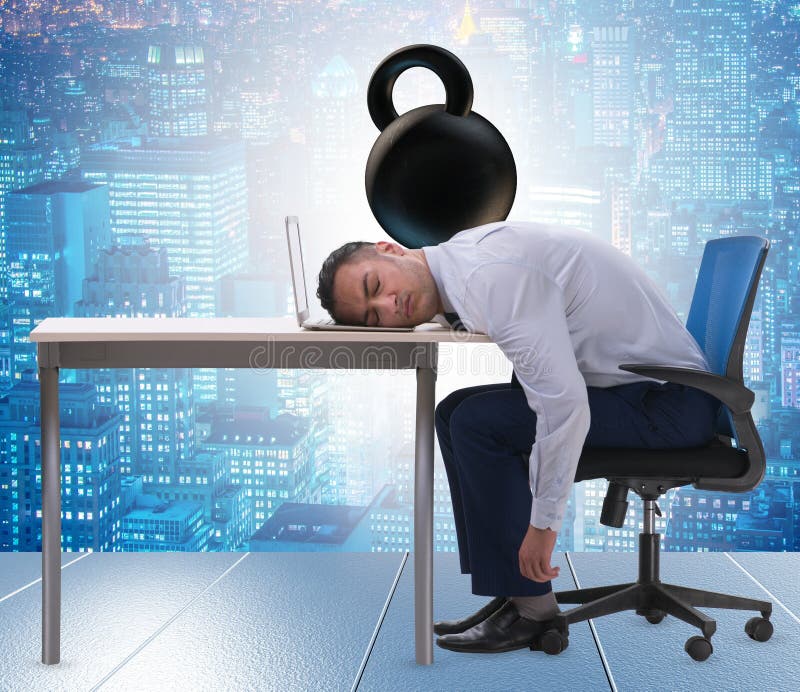 Employee with Burden of Work Stock Image - Image of male, career: 299285063