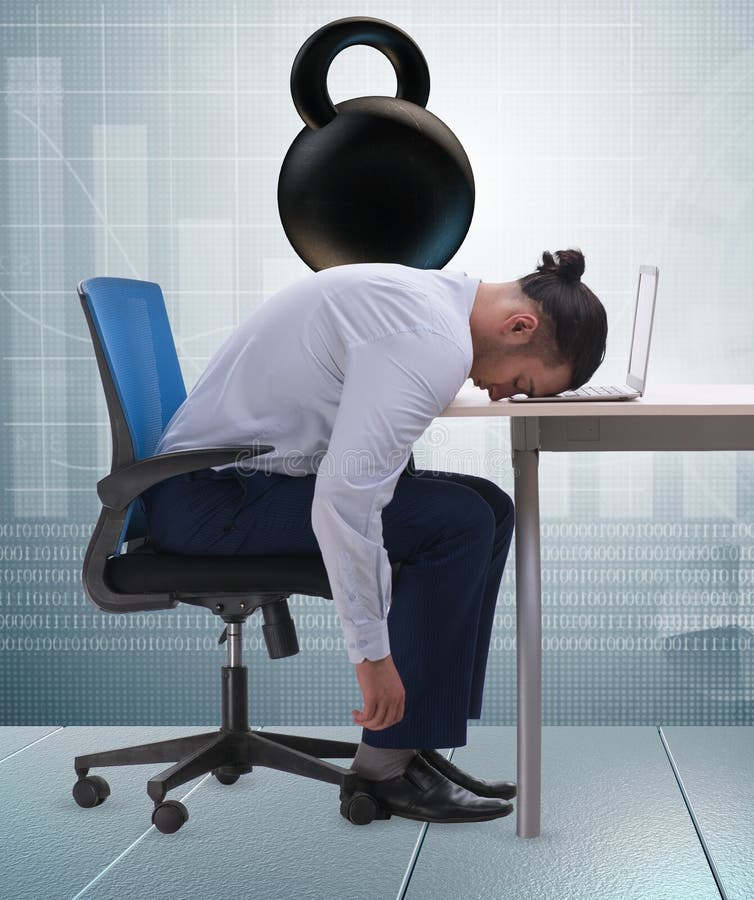 Employee with Burden of Work Stock Photo - Image of employee, challenge ...