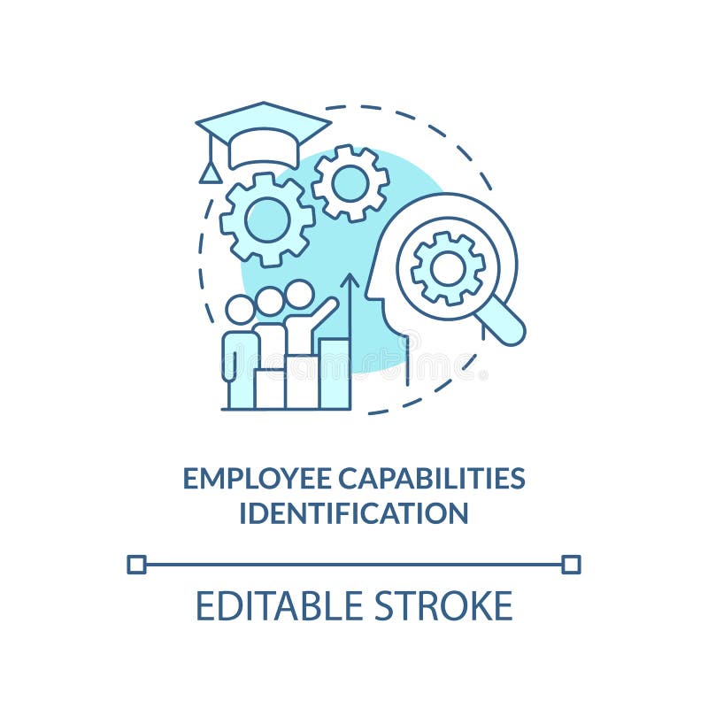 Employee Capabilities Identification Turquoise Concept Icon Stock ...