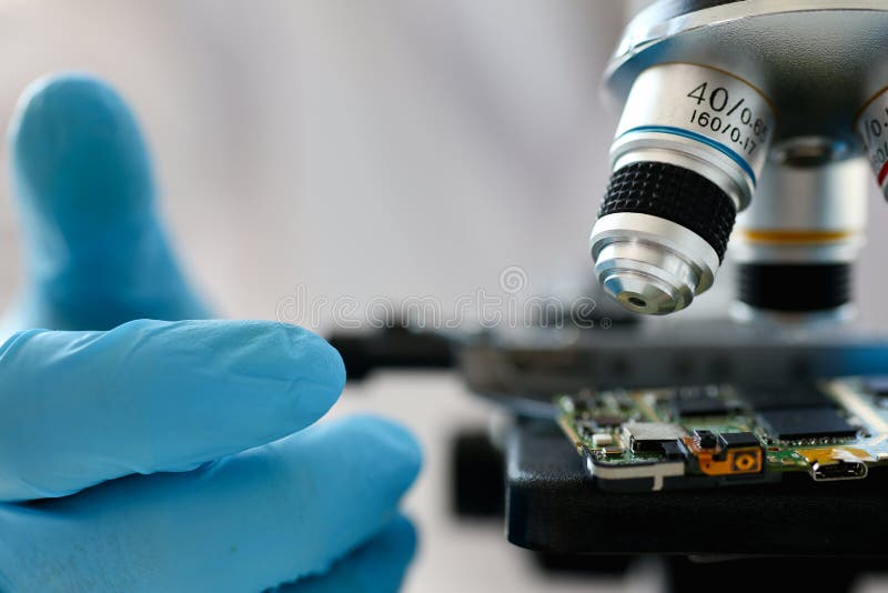 An Employee of Computer Repair Service Stock Photo - Image of equipment ...