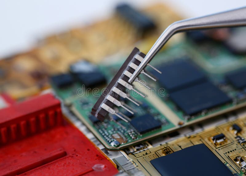 An Employee of Computer Repair Service Stock Photo - Image of ...