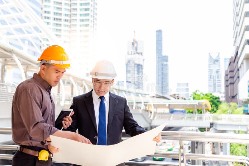 Employee is Consulting His Engineer Boss for Solving the Problem Stock ...