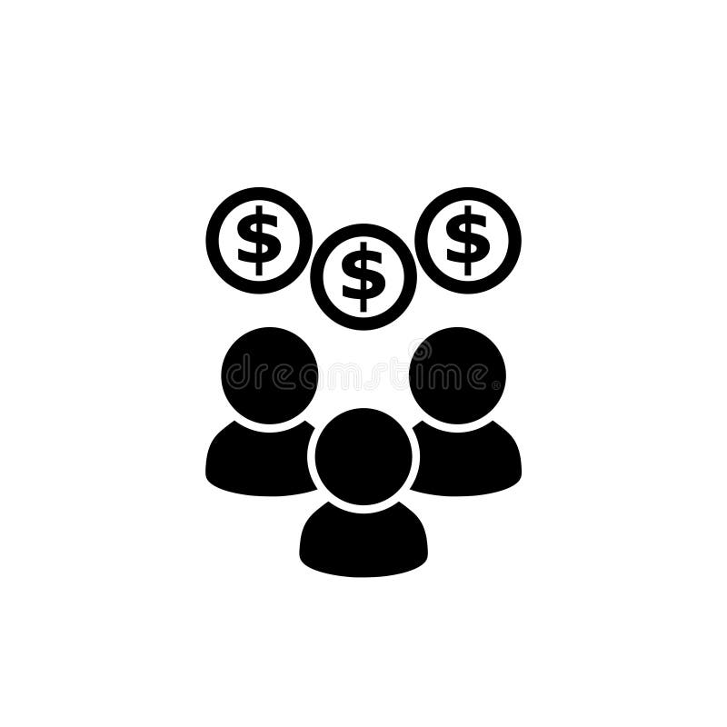 Employee Cost, Salary Icon Isolated on White Background Stock Vector ... Employee Cost, Salary Icon Isolated on White Background Stock Vector ...