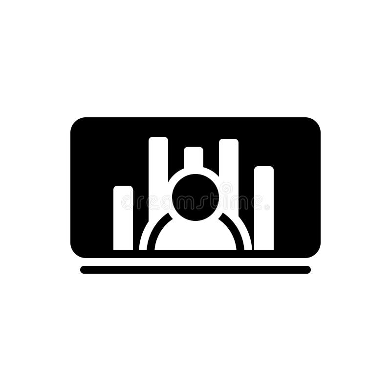 Black Solid Icon for Employee Data, Details and Information Stock ...