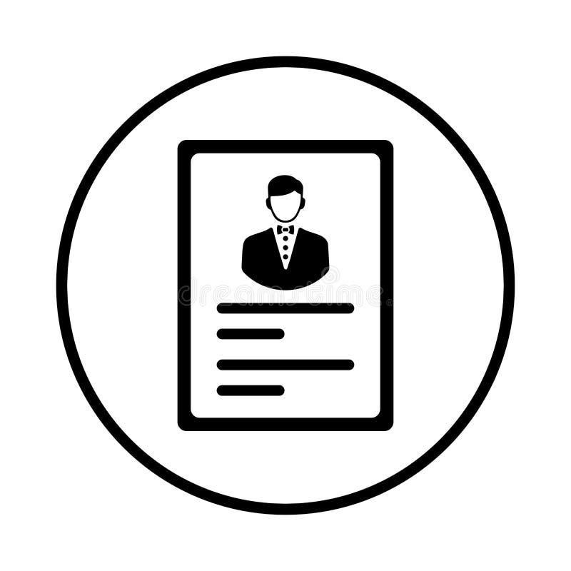 Employee Data Protection Black Glyph Icon Stock Vector - Illustration ...