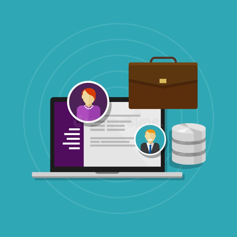 Employee Database Human Resource Software System Stock Vector ...