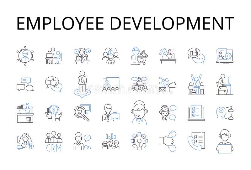 Employee Development Outline Icons Collection. Employee, Development ... Employee Development Outline Icons Collection. Employee, Development ...