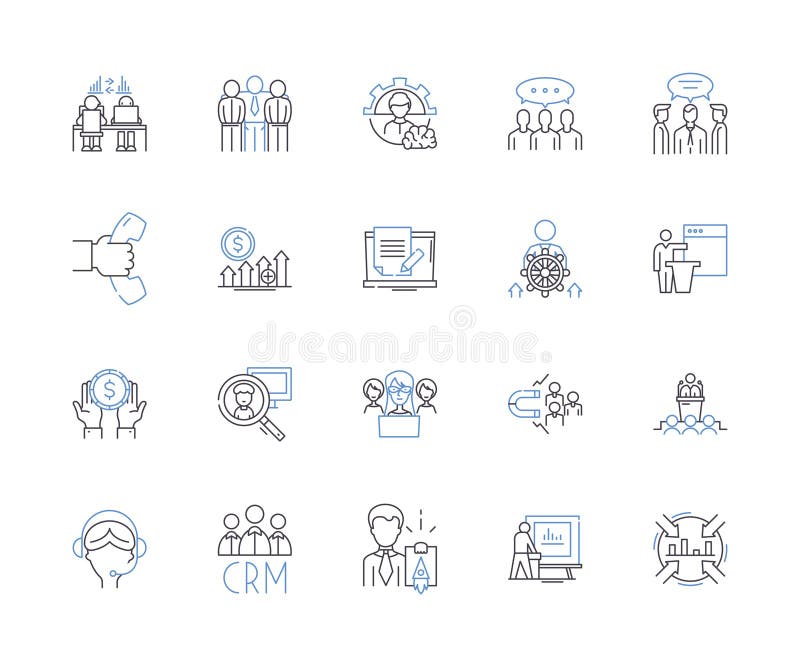 Employee Development Outline Icons Collection. Employee, Development ...