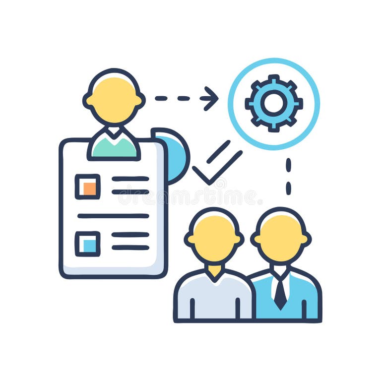 Employee Development Plan Icon Design Stock Vector - Illustration of ...