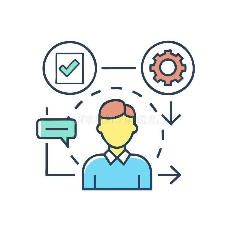 Employee Development Plan Strategy Icon Stock Vector - Illustration of ...