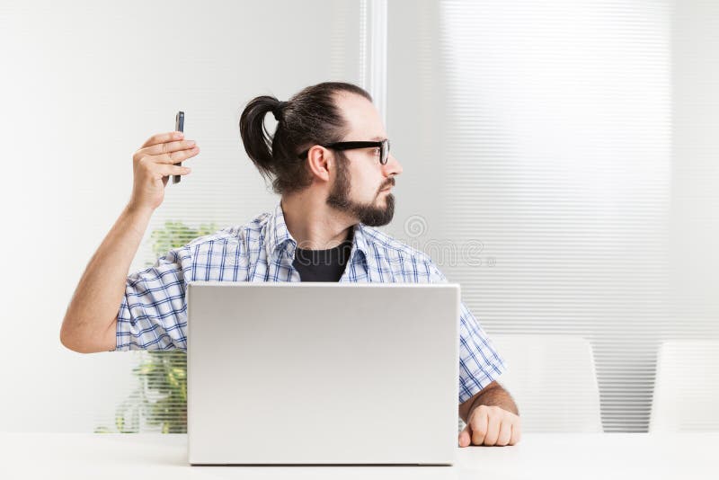 Employee did not answer stock photo. Image of adult, employee - 35576582