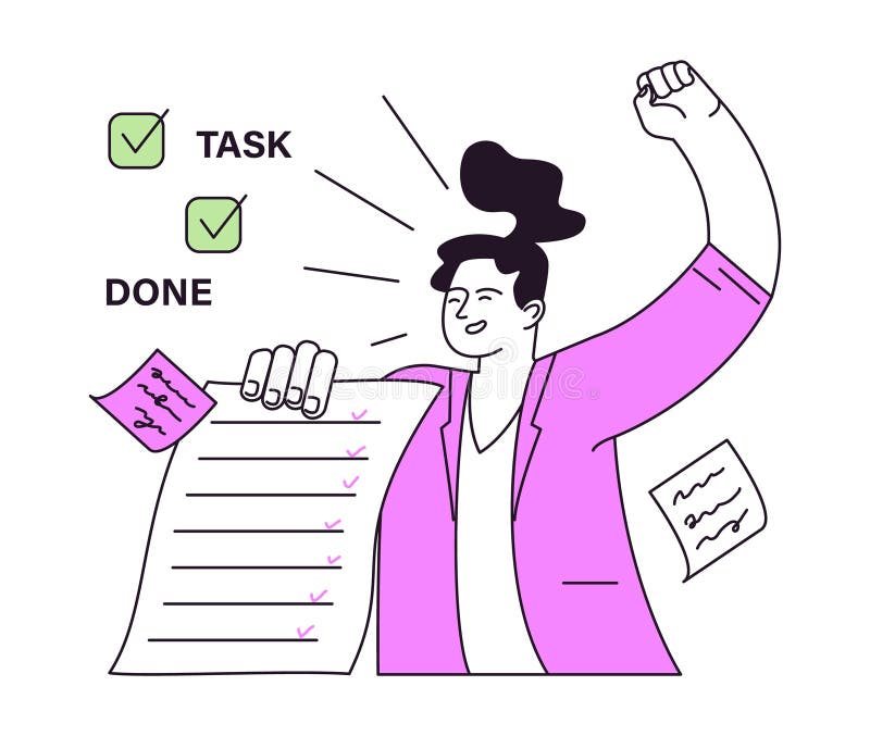 Employee Efficiency. Business Employee Productive Multitasking Stock ...