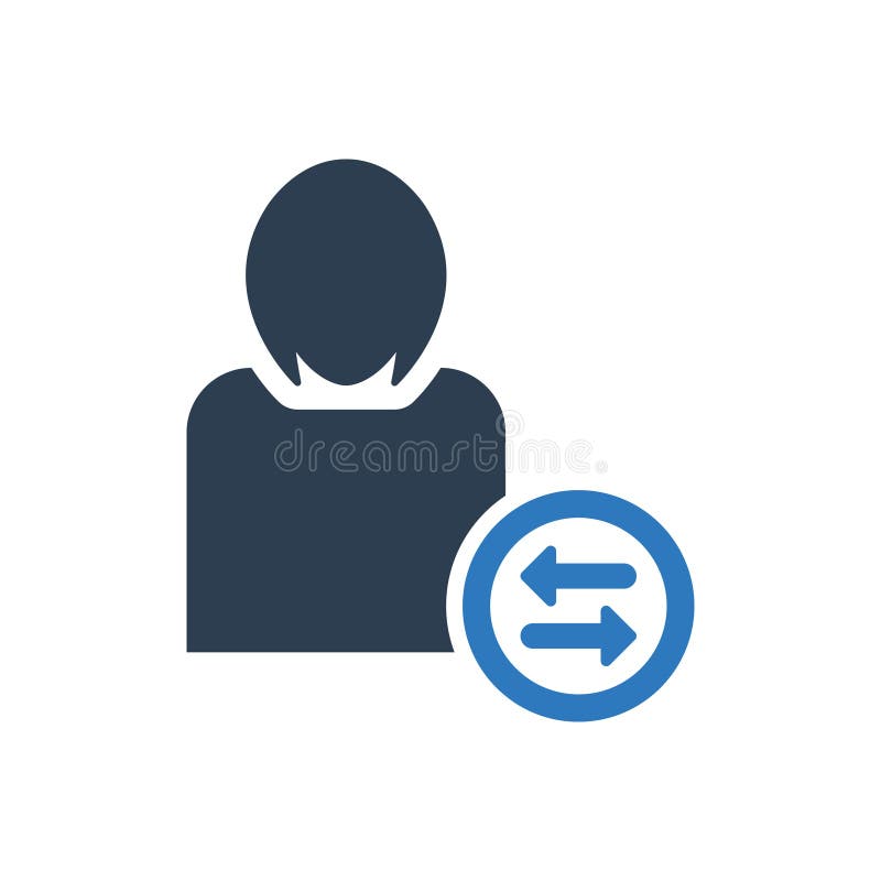 Employee Exchange Icon - Woman Transfer Icon Stock Vector ...