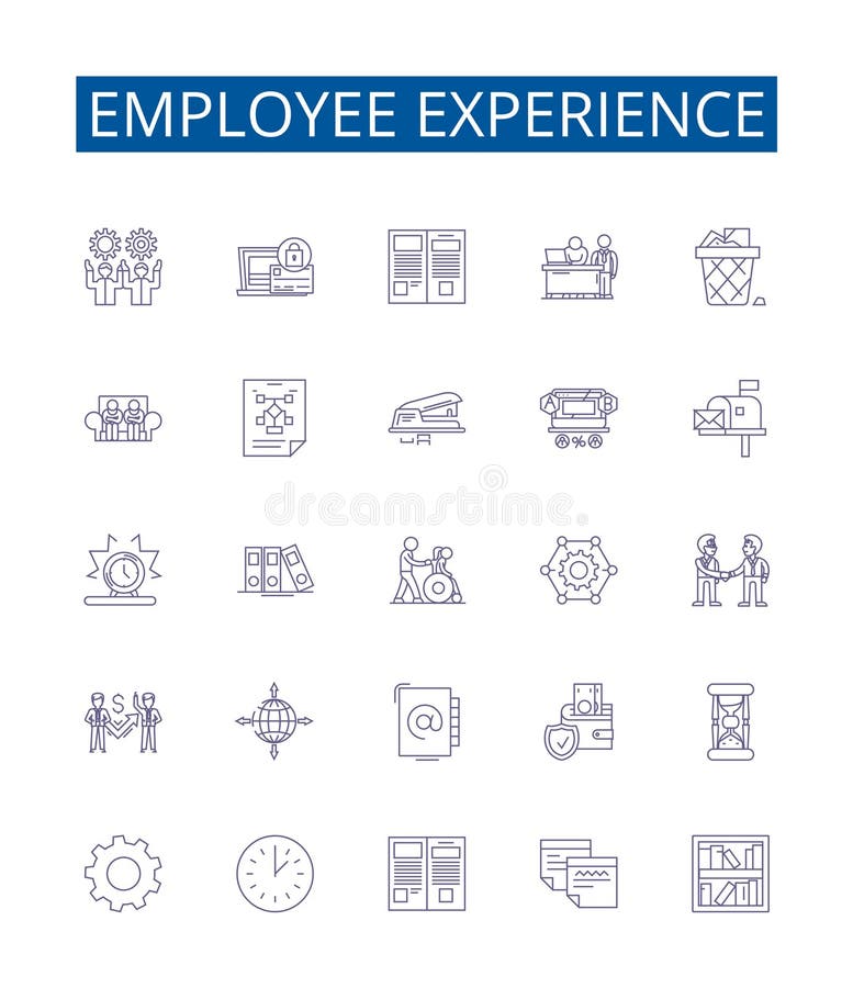 Employee Experience Line Icons Signs Set. Design Collection of Employee ... Employee Experience Line Icons Signs Set. Design Collection of Employee ...