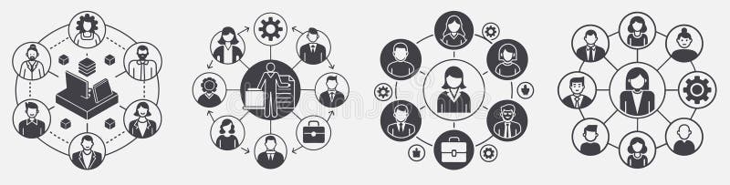 Employee Experience Management Template Design Scenes, People ...