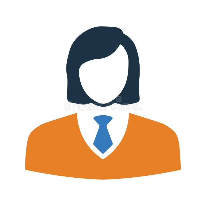 Employee, Female, Worker Icon. Simple Editable Vector Illustration ...