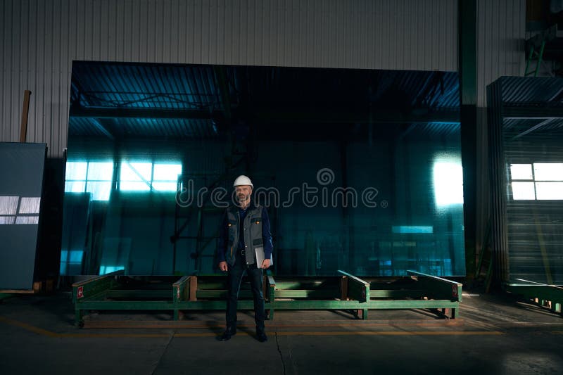 Window Production Master in a Workshop at His Workplace Stock Image ...
