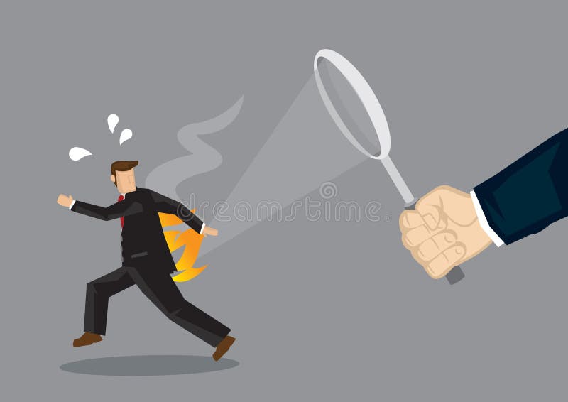 A Employee Get Burn by His Boss Stock Vector - Illustration of blame ...
