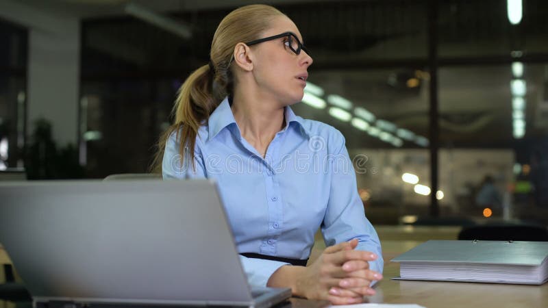 Employee Gets Stack of Documents Late in Office, Irritated with Work ...