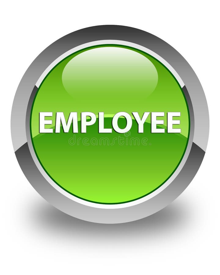 Employee Glossy Green Round Button Stock Illustration - Illustration of ...